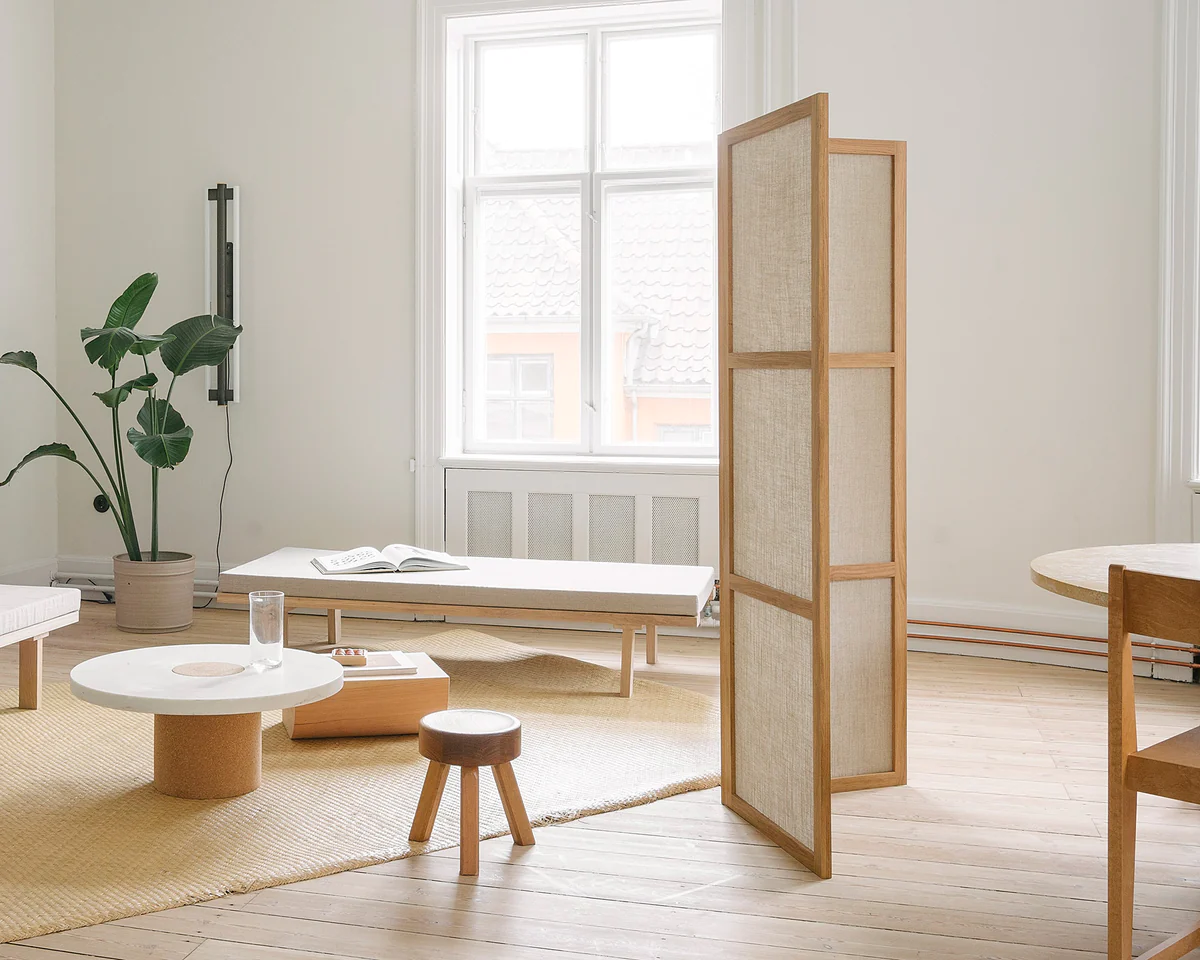 Frame Room Divider, Three Panels – Wool