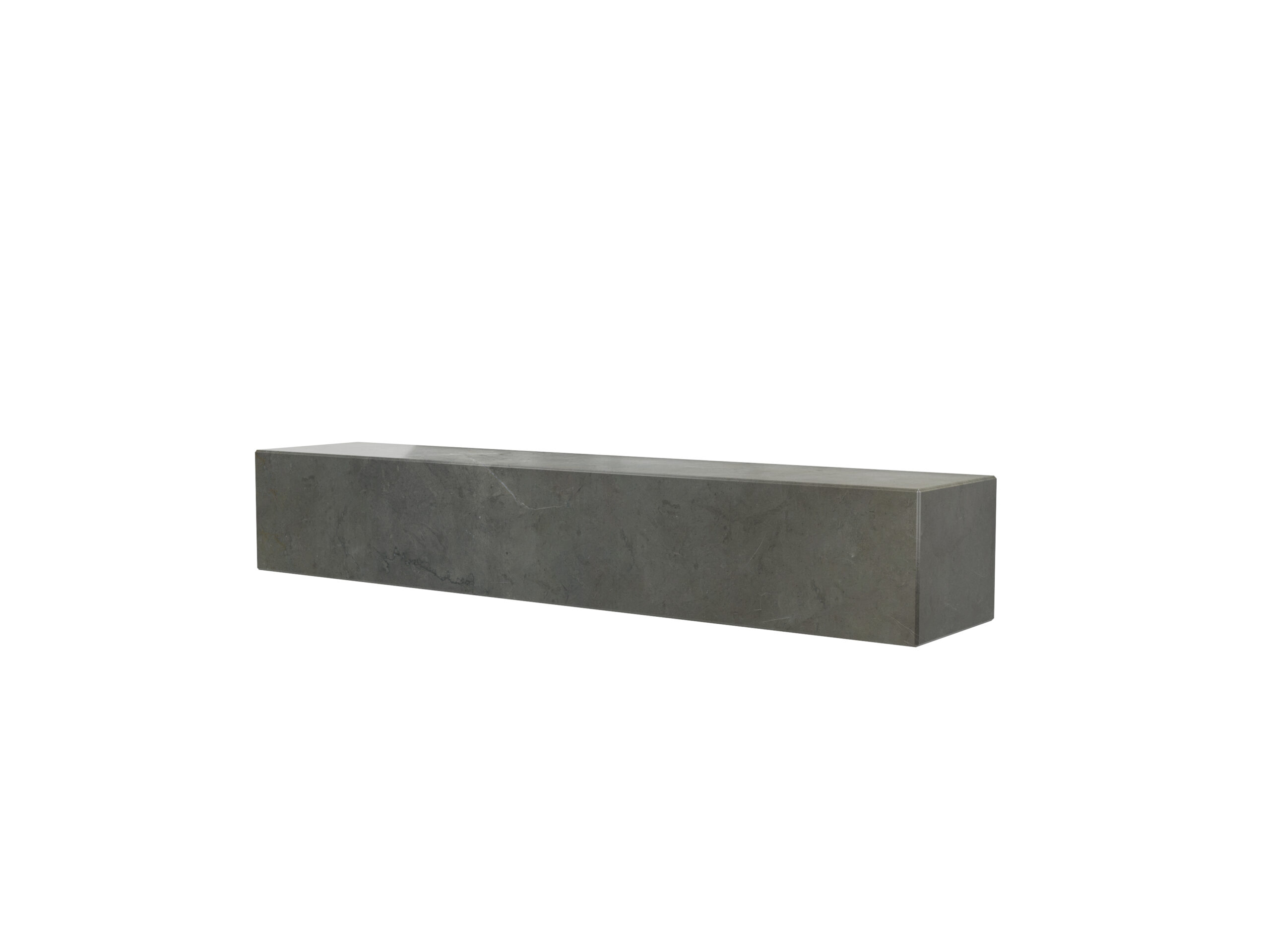 Plinth Shelf, Grey Kendzo Marble – Wool