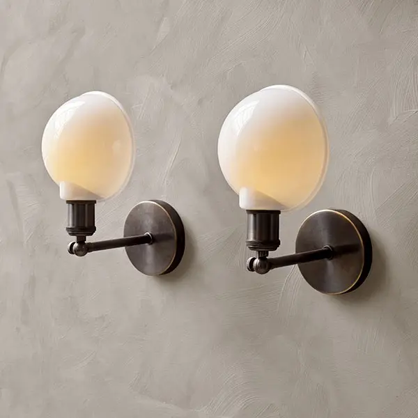 Walker Ceiling/Wall Lamp, Opal – Wool