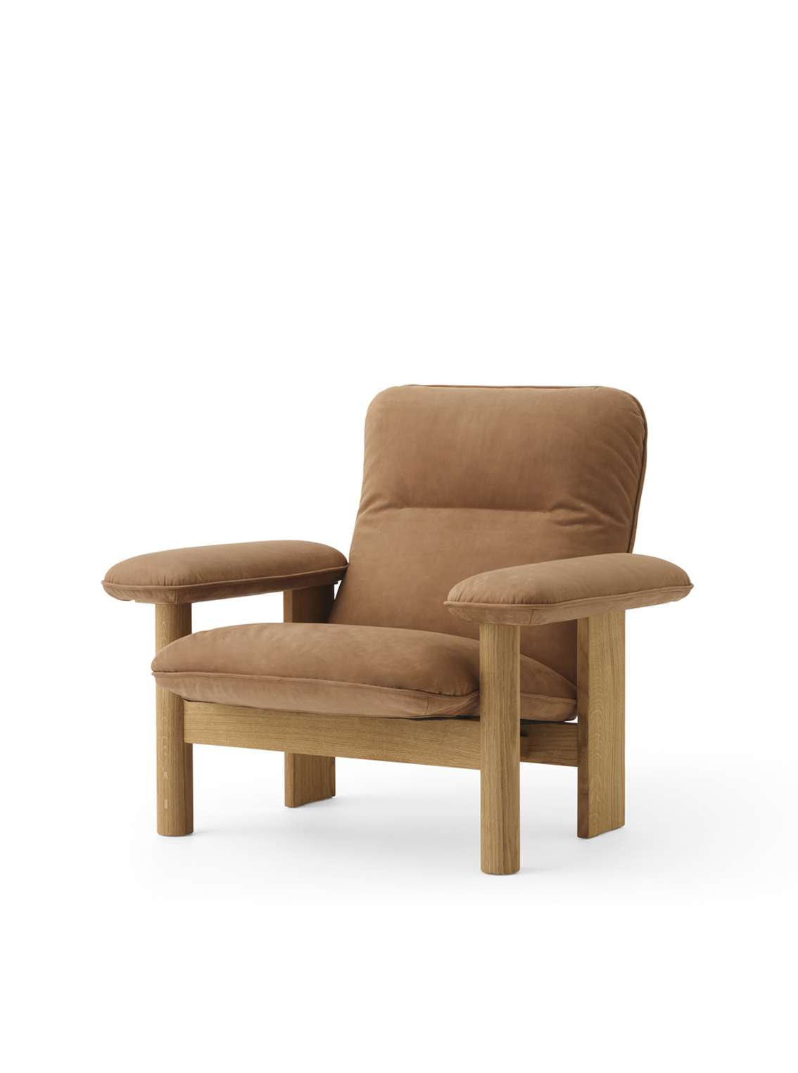 Brasilia Lounge Chair, Natural Oak Base, Dunes 21004 – Wool
