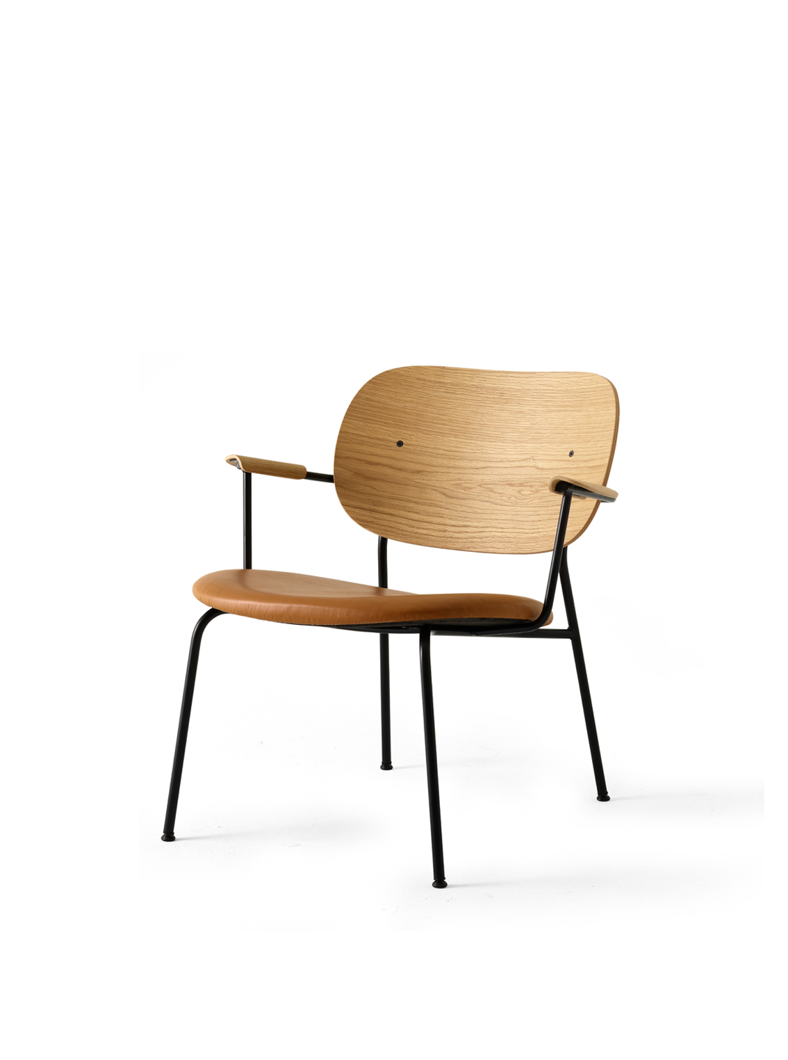 Co Lounge Chair, Upholstered Seat, Natural Oak, Dakar 0250 – Wool