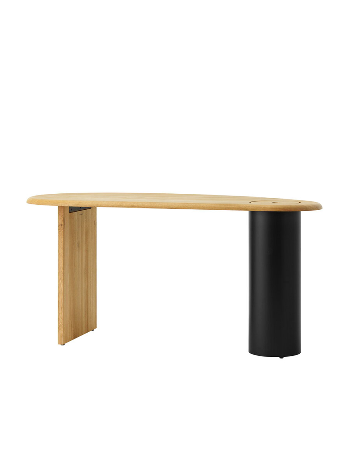The Eclipse Desk Dark Oiled Polished Oak – Wool