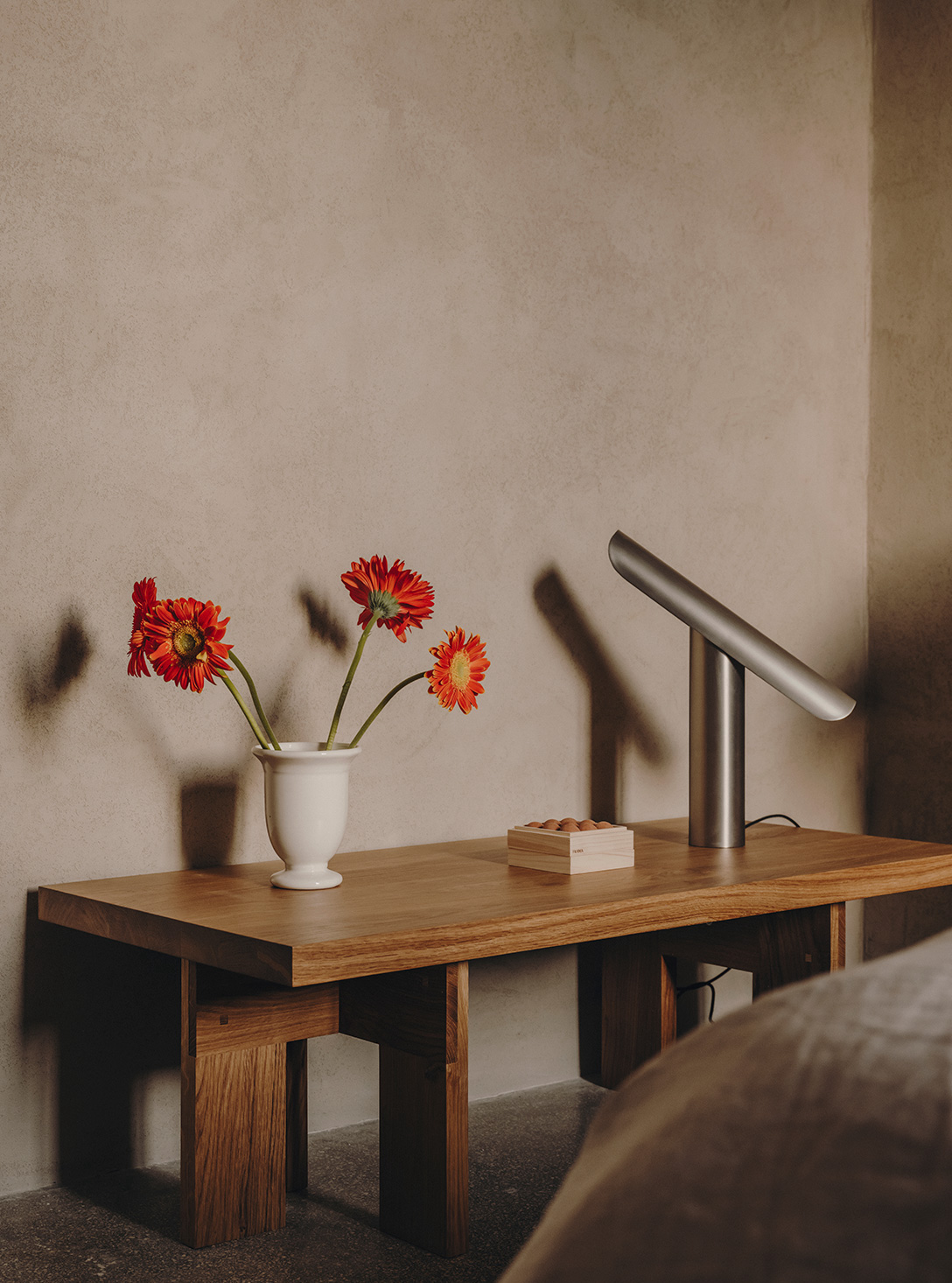 T-Lamp, Brushed Steel – Wool