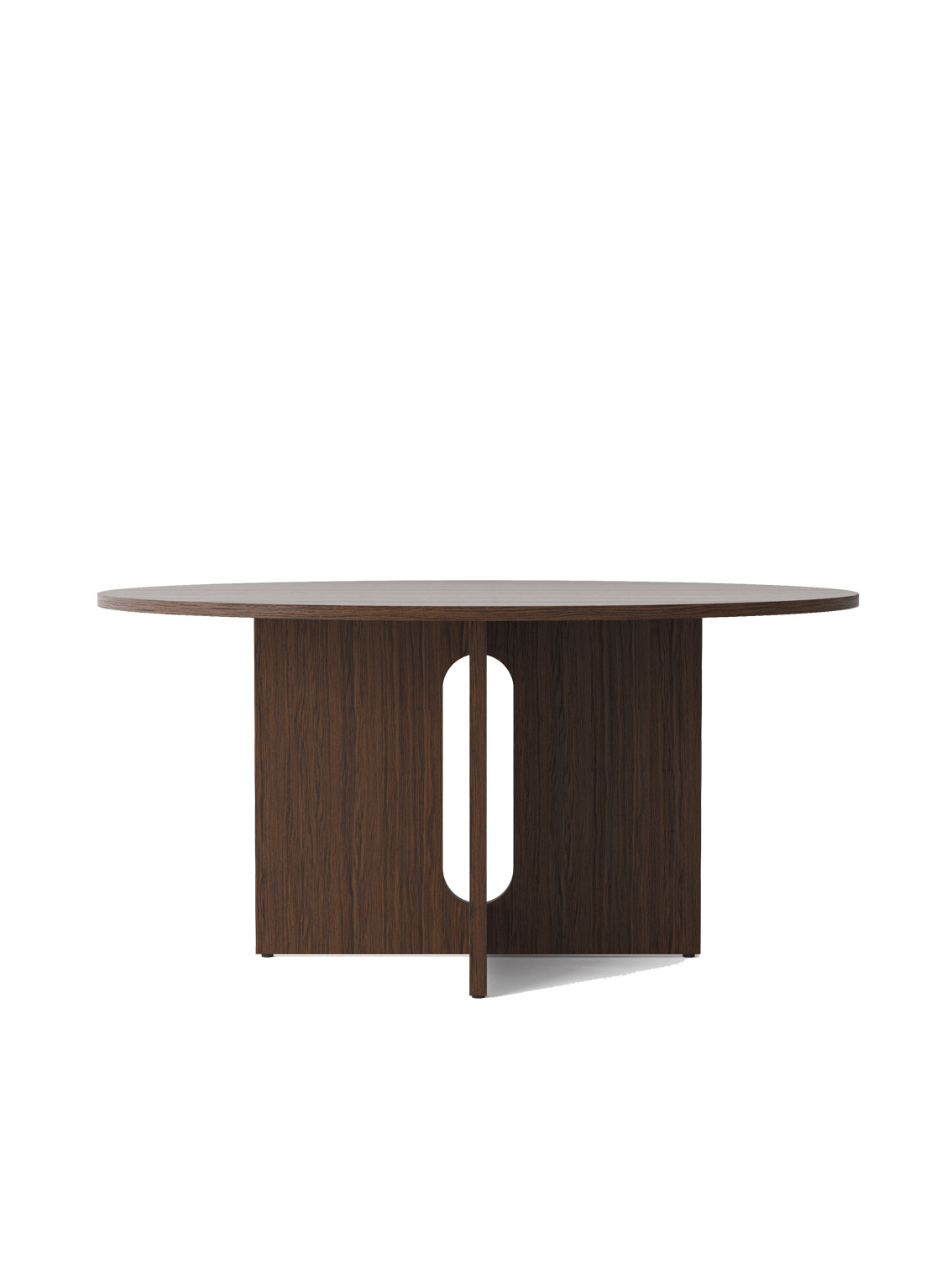 Androgyne Dining Table, Dia 150, Oak Base and Top – Wool