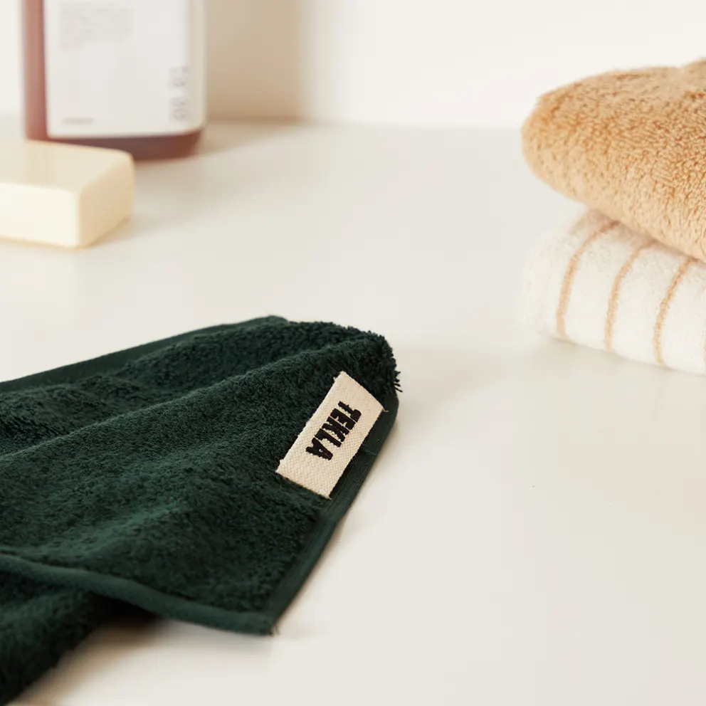 Washcloth – Solid, Forrest Green – Wool