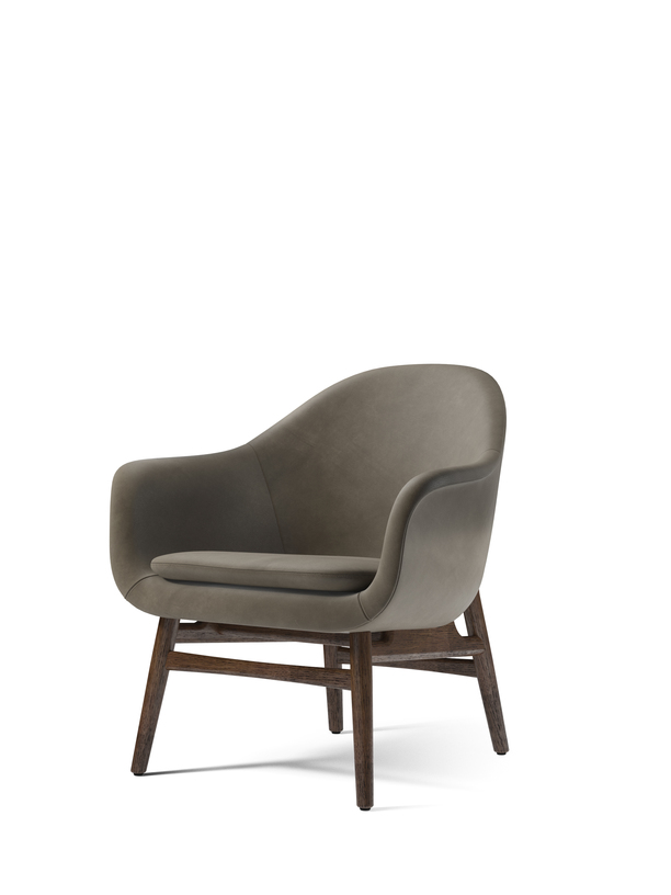 Harbour Lounge Chair, Oak Base, Upholstered, Dark Stained Oak, 0311 ...