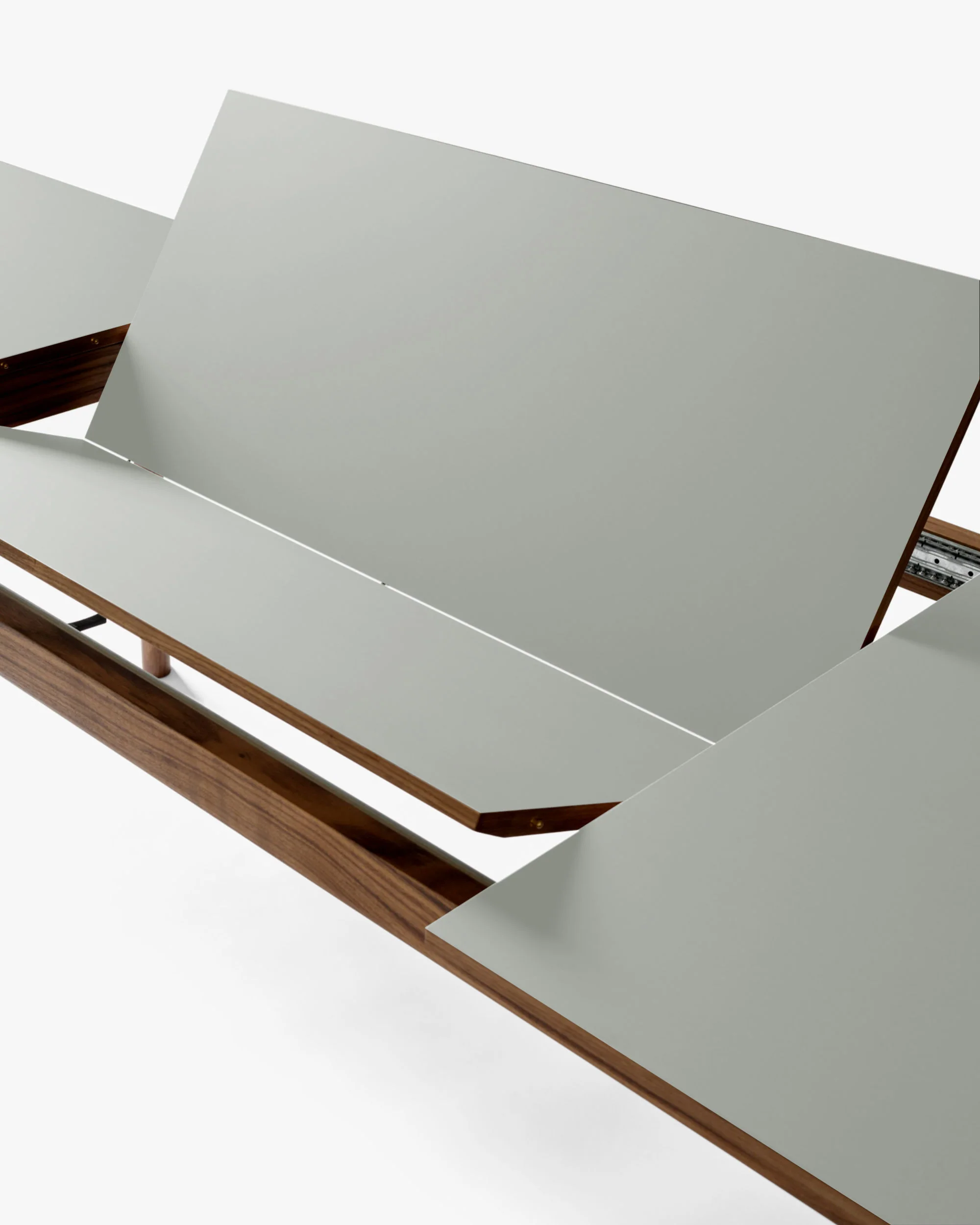 Patch Table HW1, Nano Laminate Fenix Grigio Londra 0718 / Smoked Oak / Brass fittings – Wool