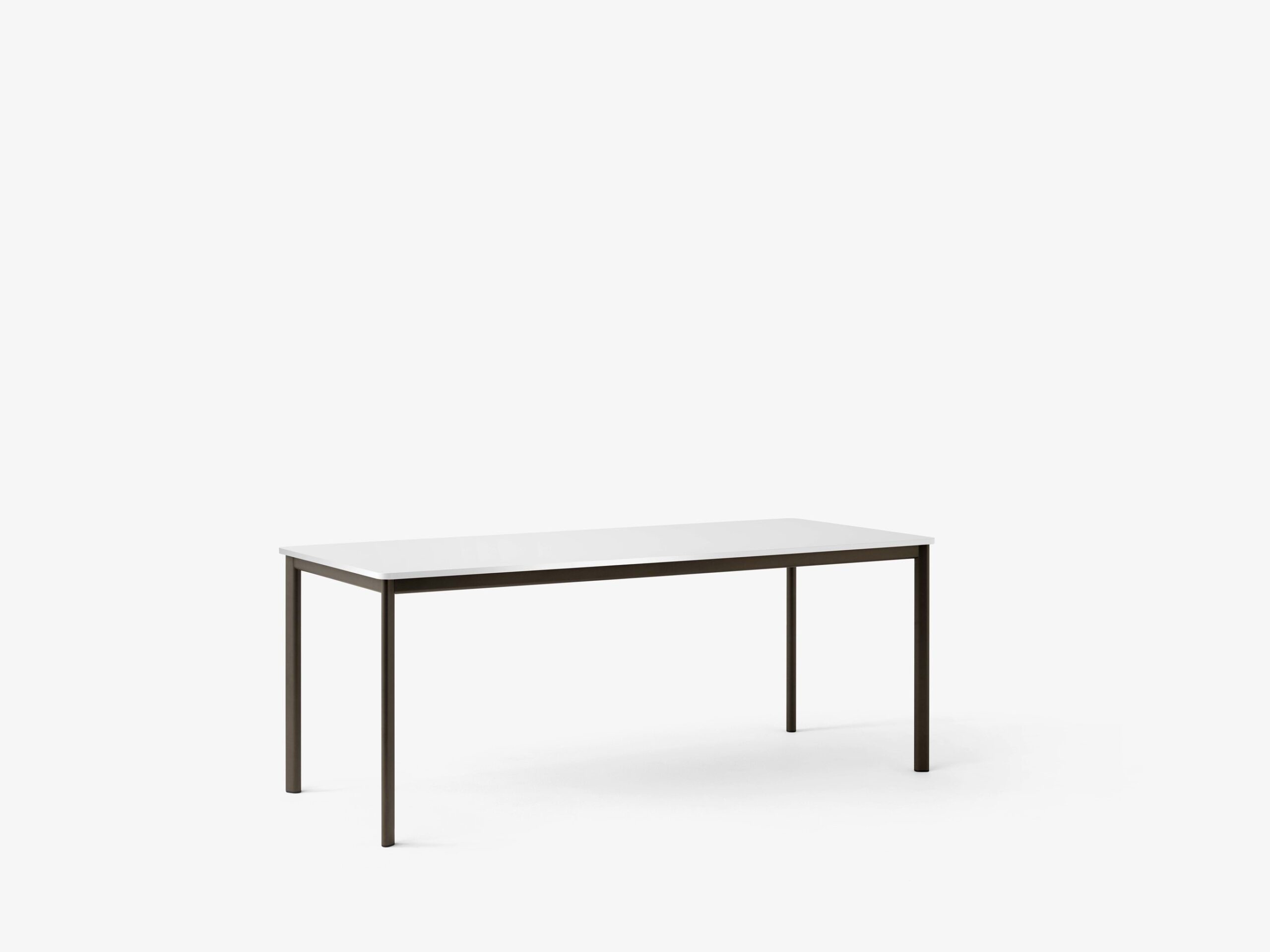 Drip Table HW59, Off White Nano Laminate / Black Legs – Wool