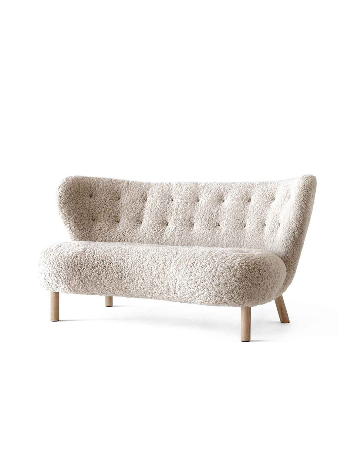 Little Petra VB2, Sheepskin Moonlight / White Oiled Oak – Wool