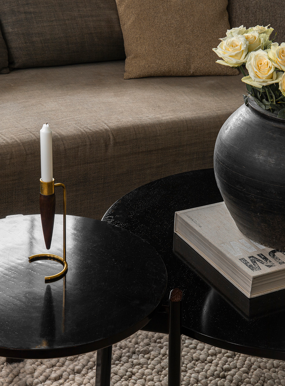 Passage Lounge Table, Dia 50 – Wool