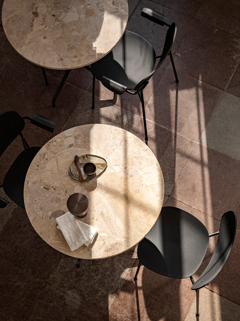 Harbour Column Bar Table, Dia 80, Black Aluminium & Steel / Kunis ...