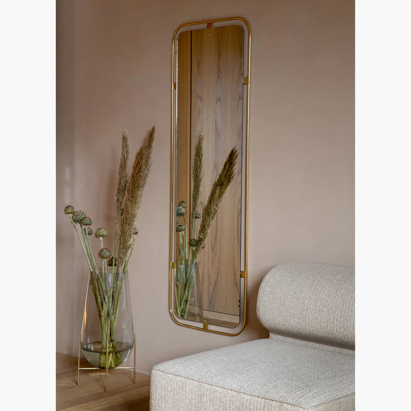 Nimbus Mirror, Rectangular, Bronzed Brass – Wool
