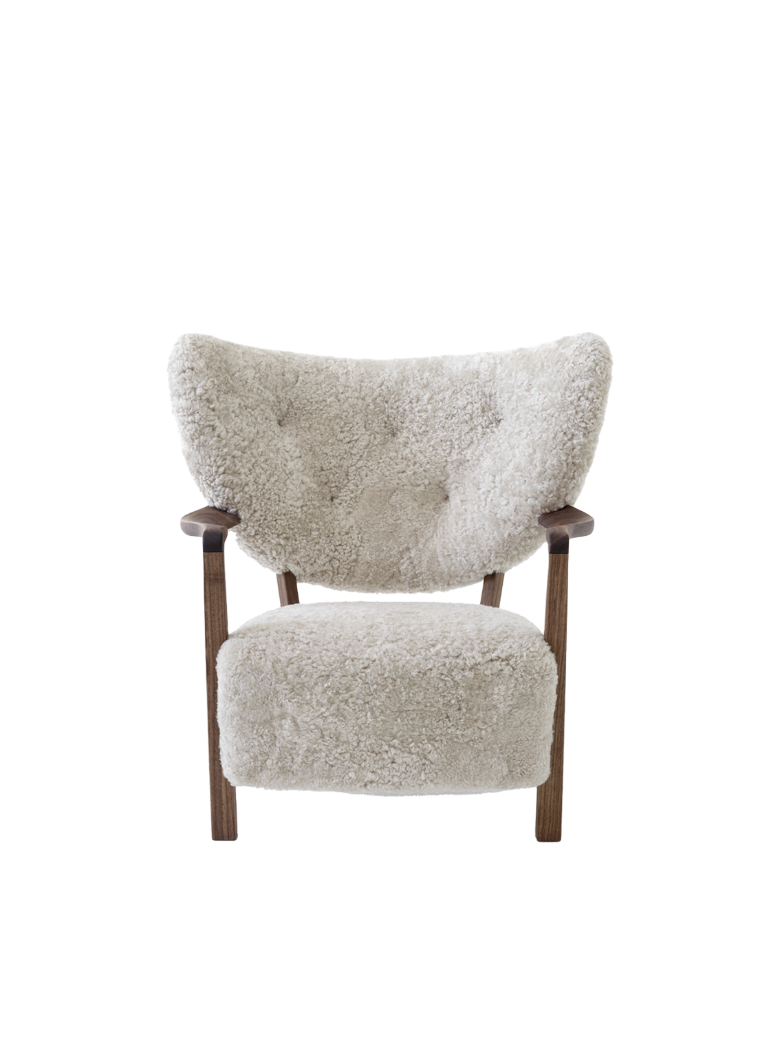 Wulff Lounge Chair ATD2, Sheepskin Moonlight 17mm / Walnut – Wool