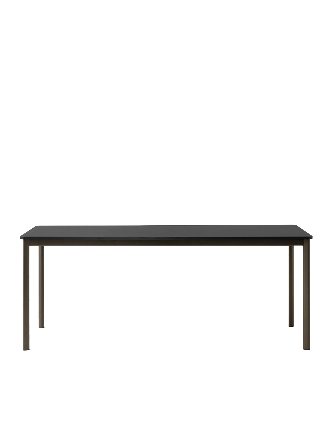 Drip Table HW59, Black Nano Laminate / Bronzed Legs – Wool