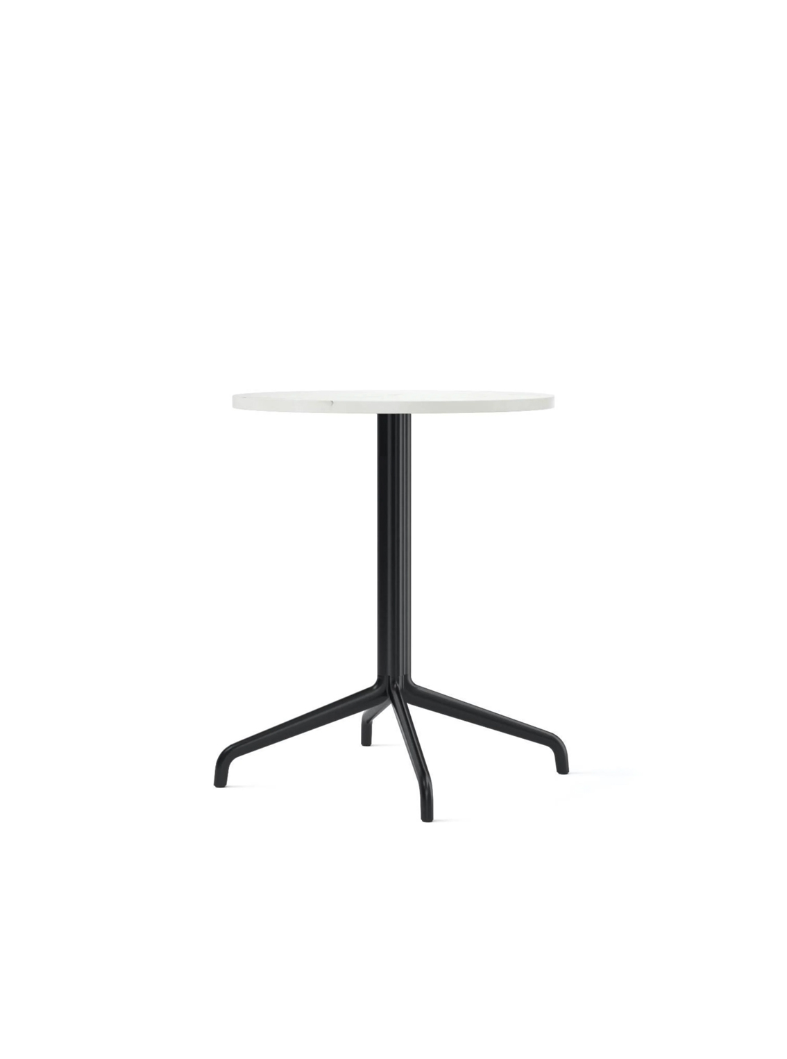 Harbour Column Dining Table, Star Base, Dia 60, Black Aluminium & Steel ...
