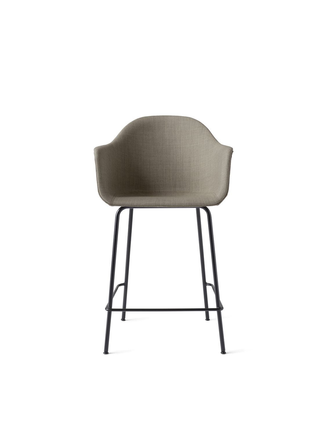 Harbour Counter Chair, Upholstered, Black Steel / Remix 2 233 – Wool