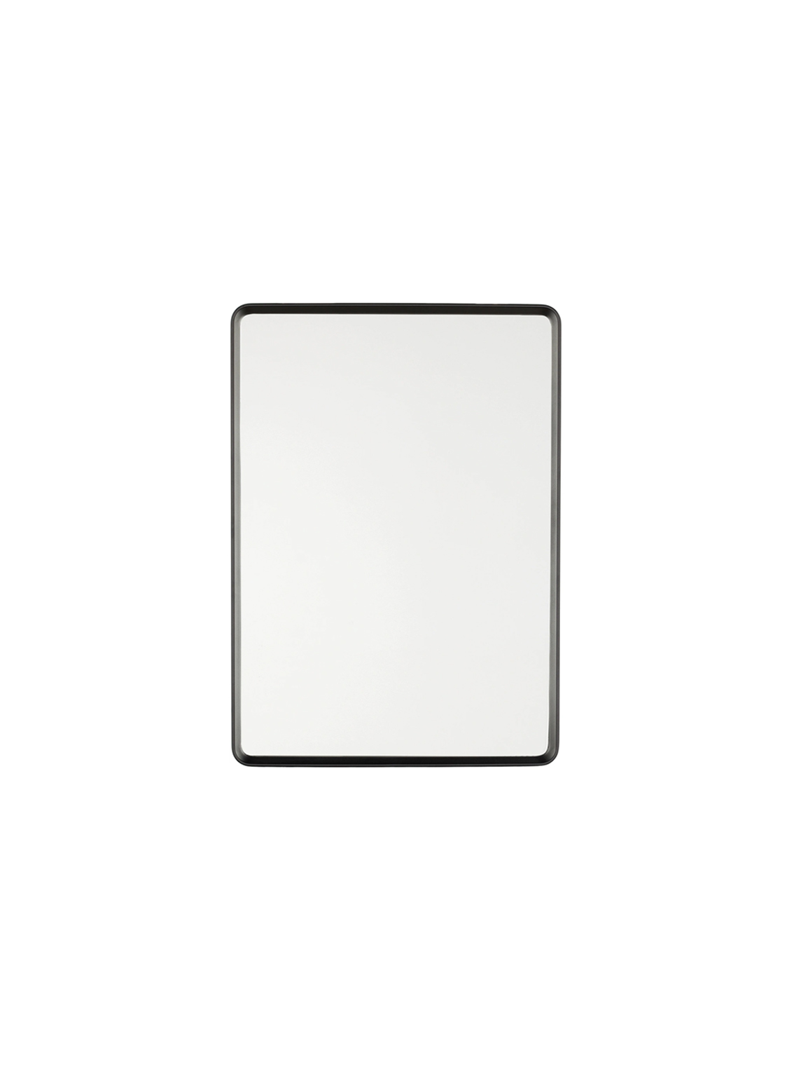 Norm Wall Mirror, Rectangular, Black – Wool