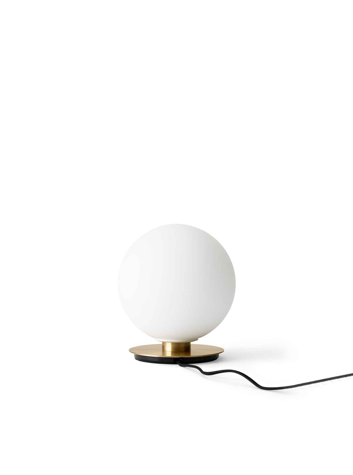 TR Bulb, Table/Wall Lamp, Brushed Brass with Matt Opal Bulb – Wool