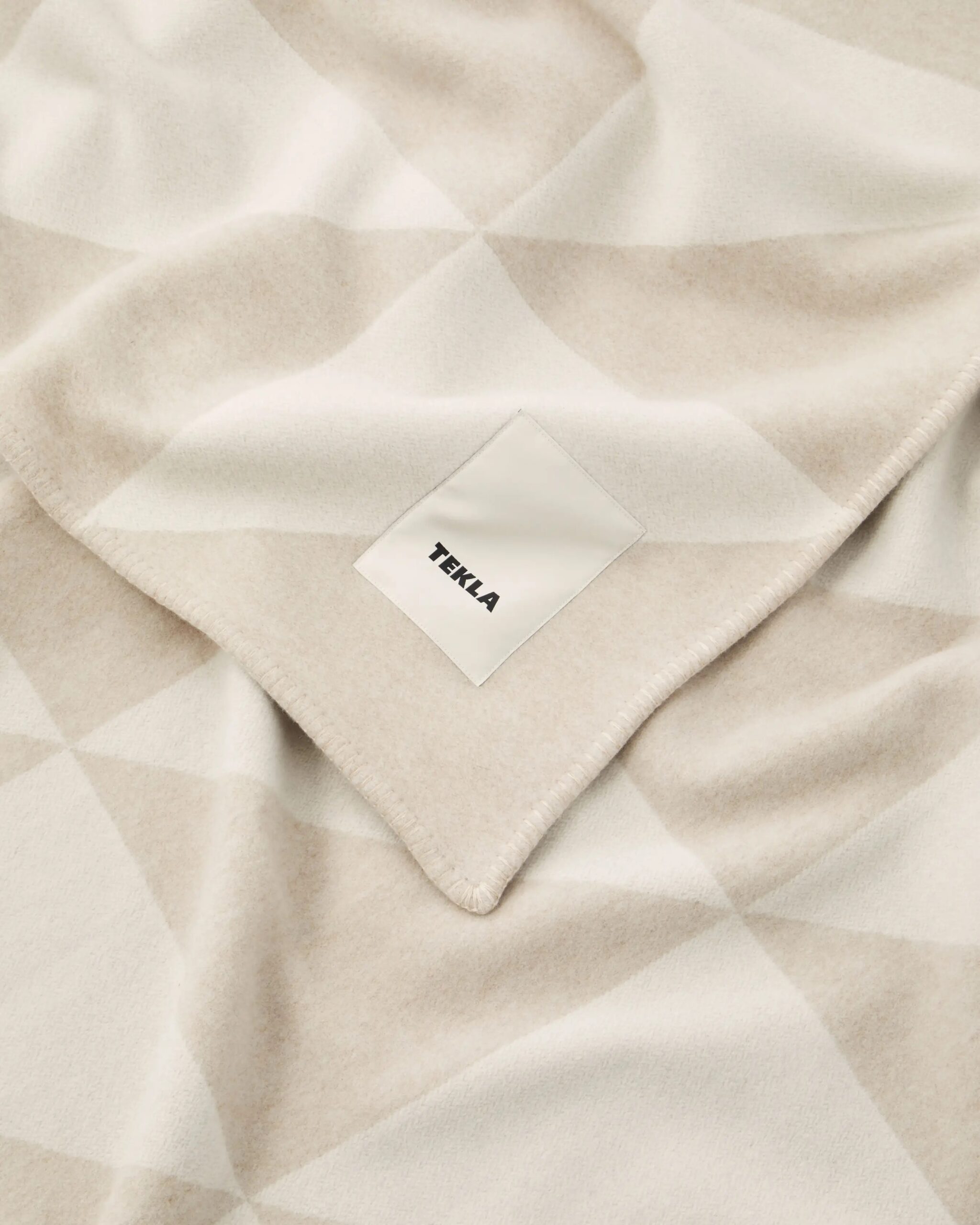 Cashmere Blanket, White Tiles – Wool