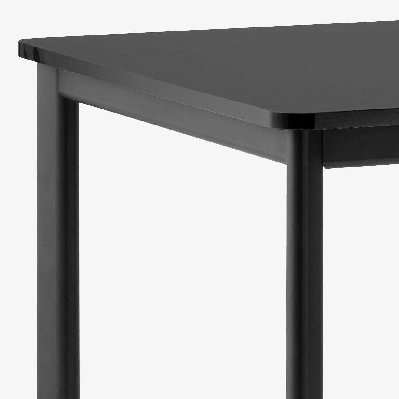 Drip Table HW60, Black Nano Laminate / Black Legs – Wool