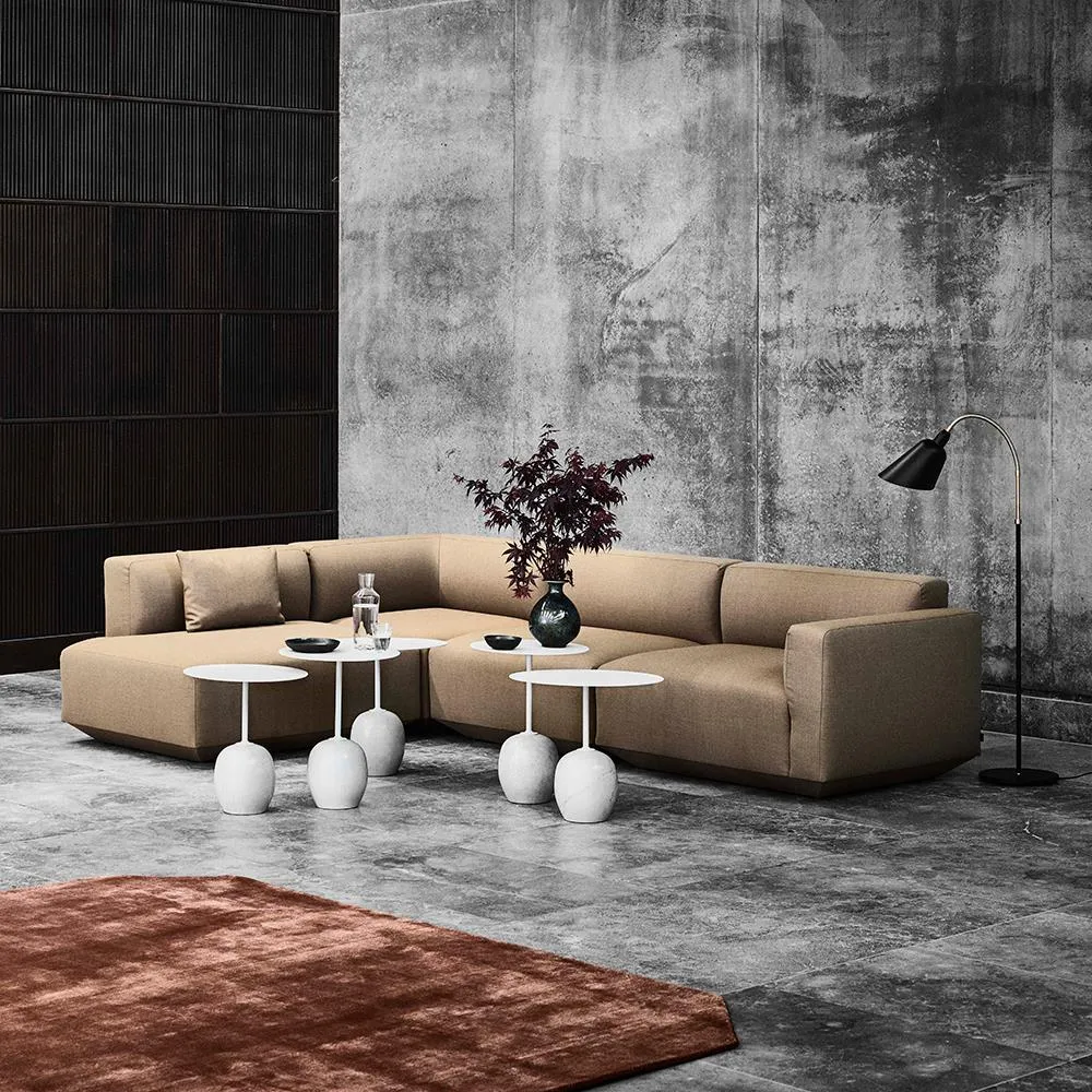 Develius Modular Sofa, 3 Seater, with Chaiselong, Linara Tweed – Wool