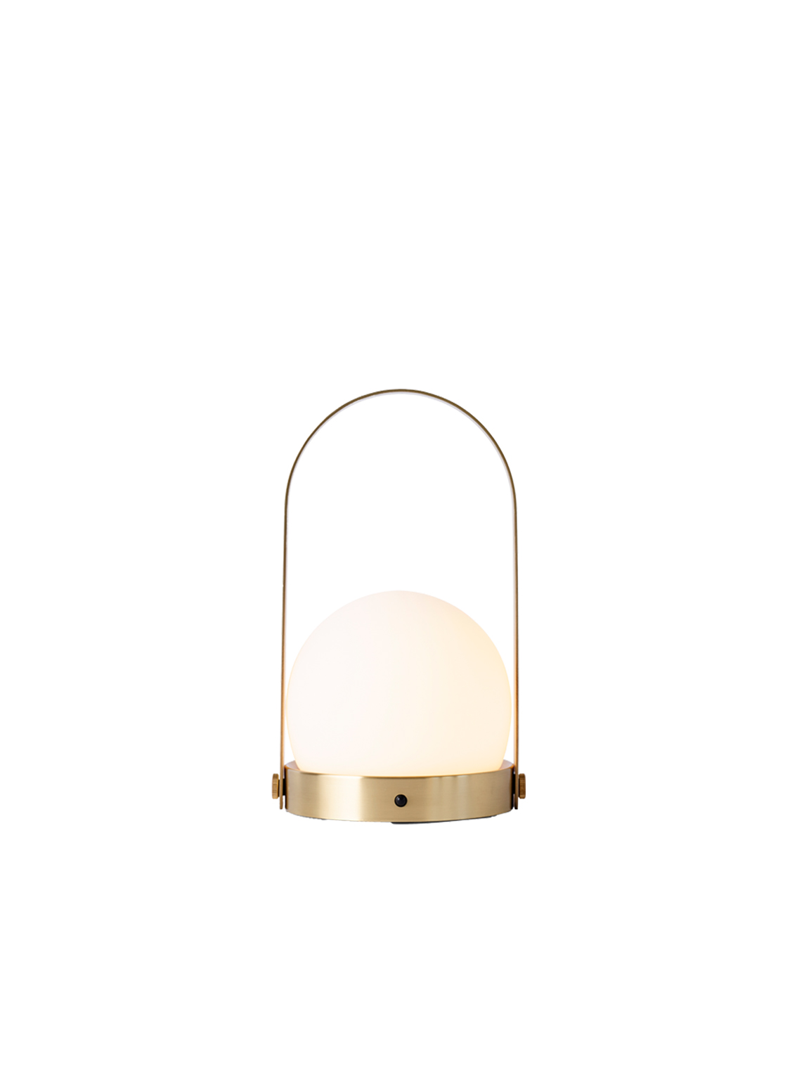 Carrie Table Lamp, Portable, Brushed Brass – Wool