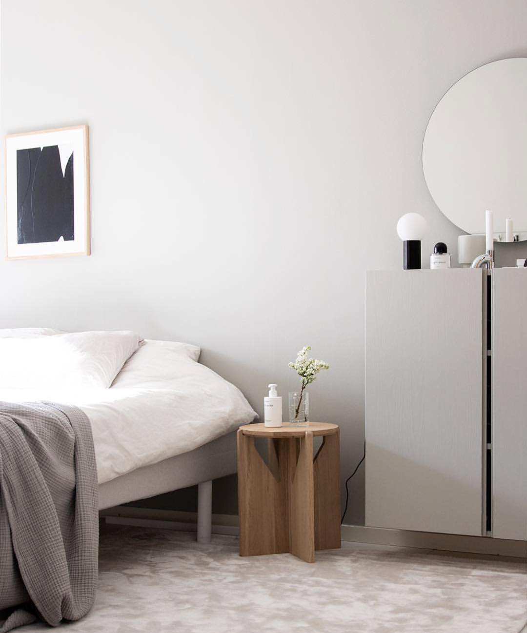 Simple Stool, Oak – Wool