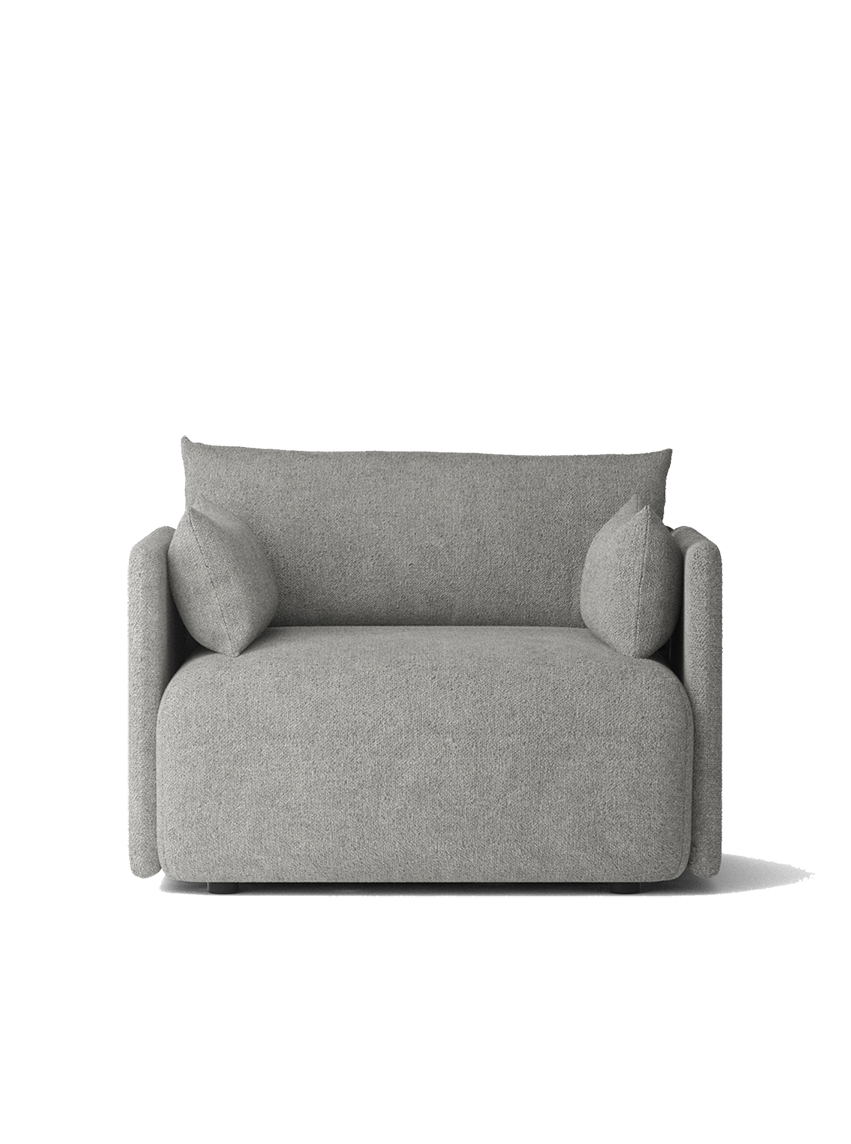 Offset Sofa, 1 Seater, Grey (Bouclé 16) – Wool