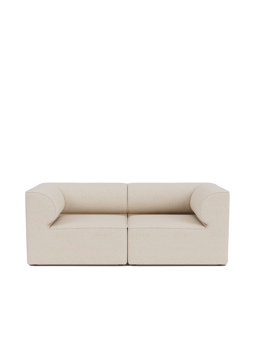 Eave Modular Sofa, 96, 2 Seater, Configuration 1, Beige – Wool