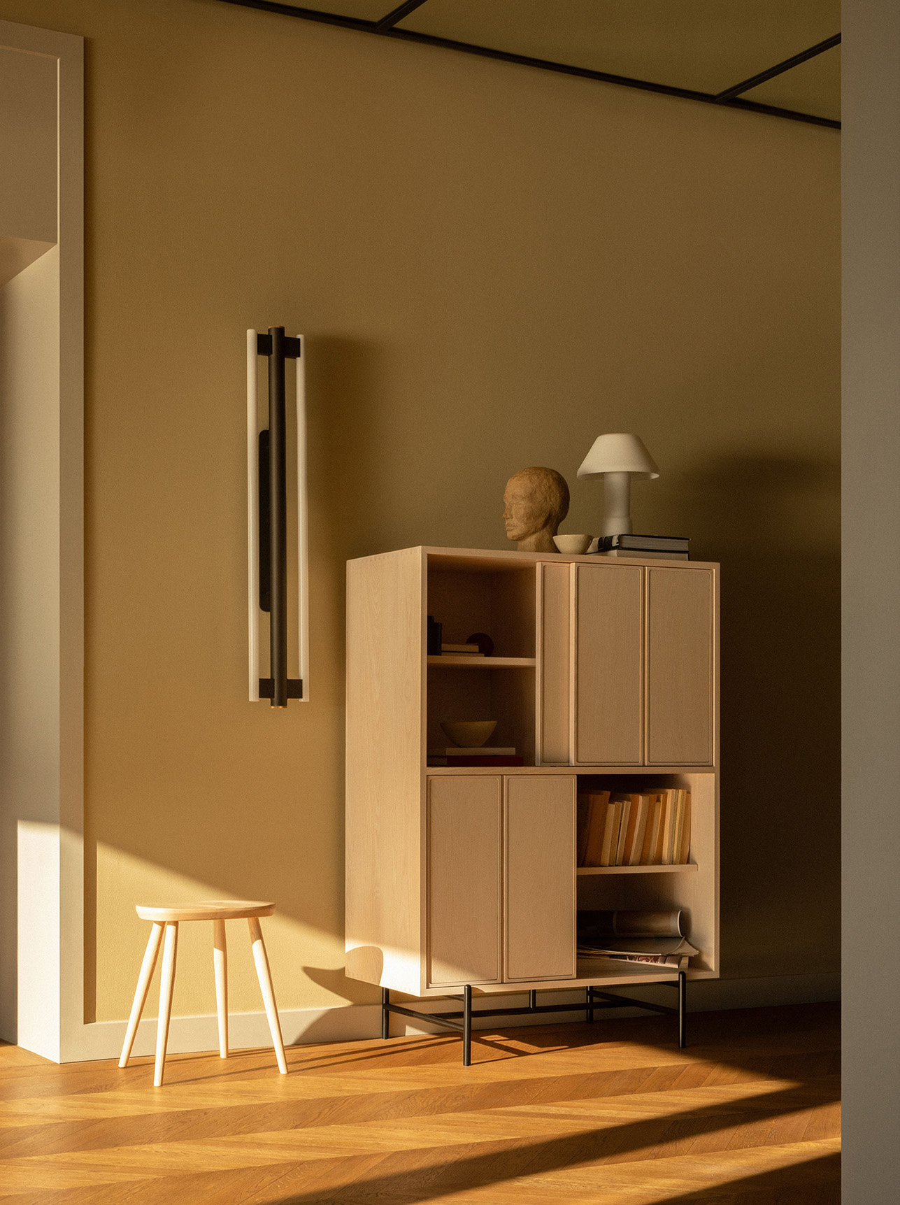 Canvas Tall Cabinet, Ash – Wool