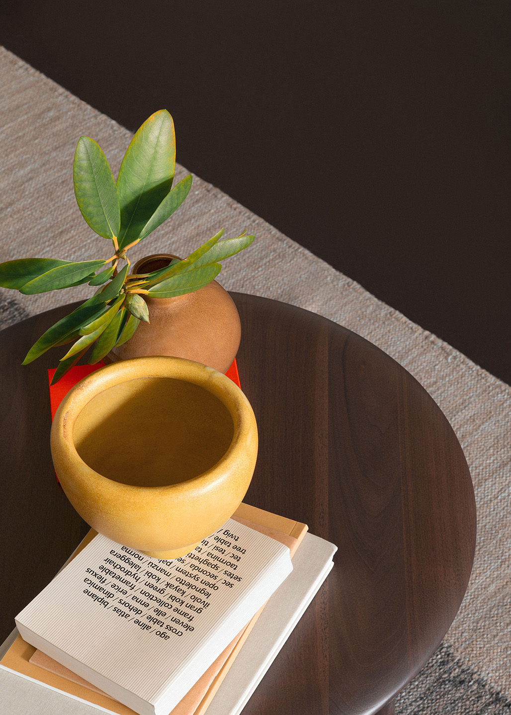 IO Side Table, Walnut – Wool