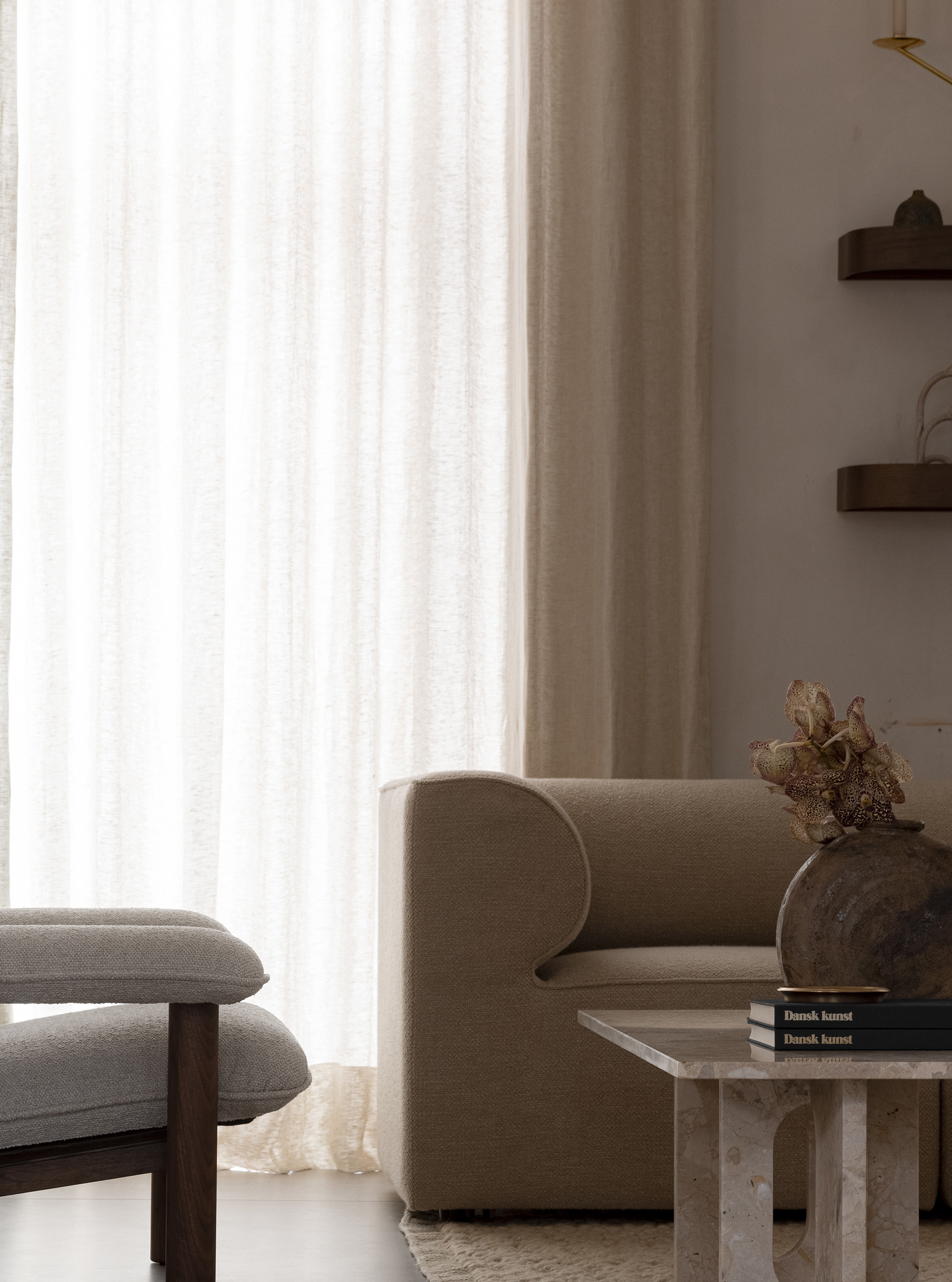 Eave Modular Sofa, 86, 2.5 Seater, Configuration 3 – 4, Beige – Wool