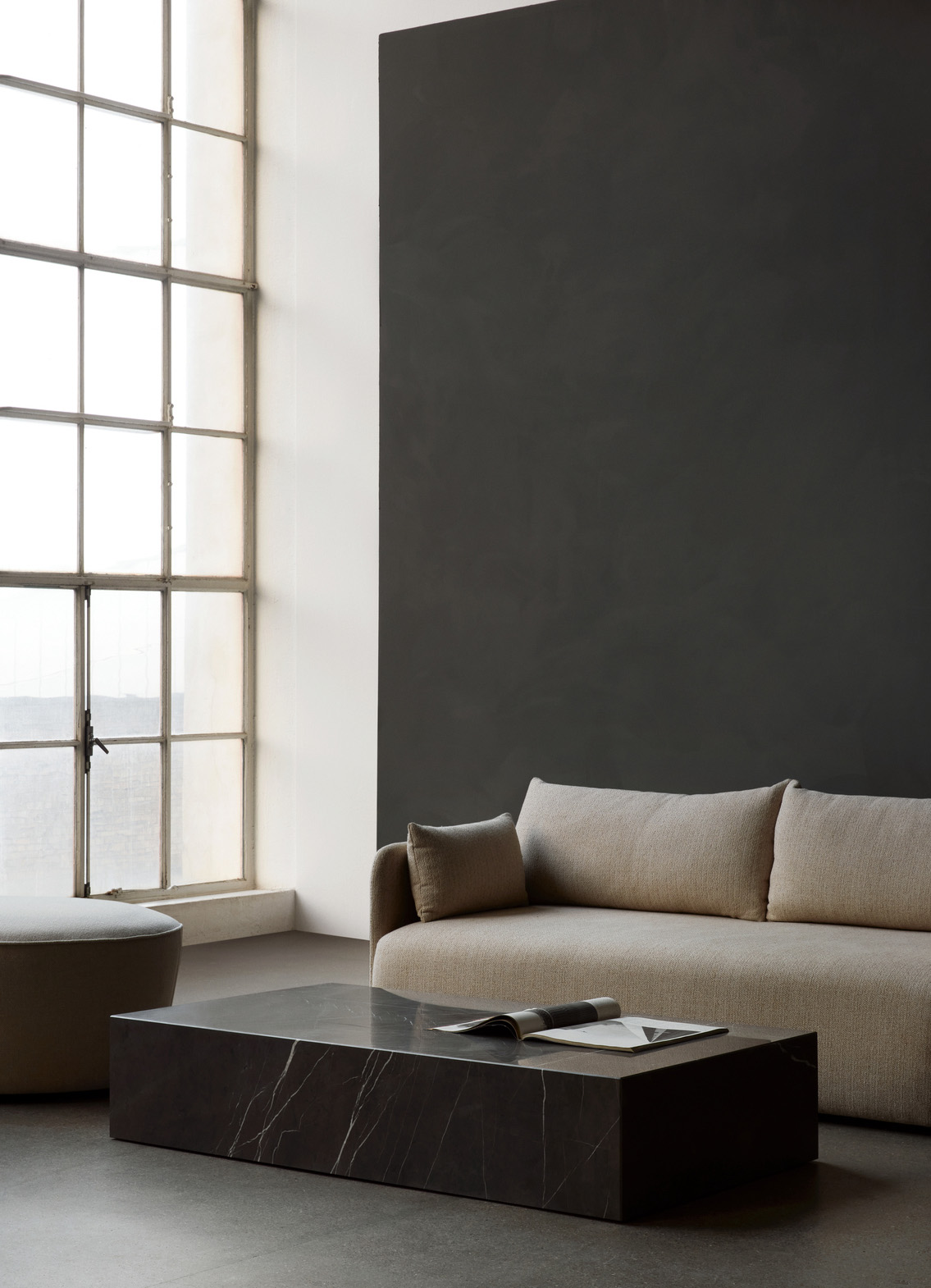 Offset Sofa, 2 Seater, Beige – Wool