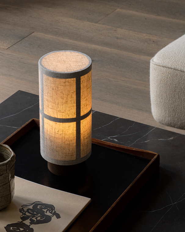Hashira Table Lamp, Portable, Raw – Wool