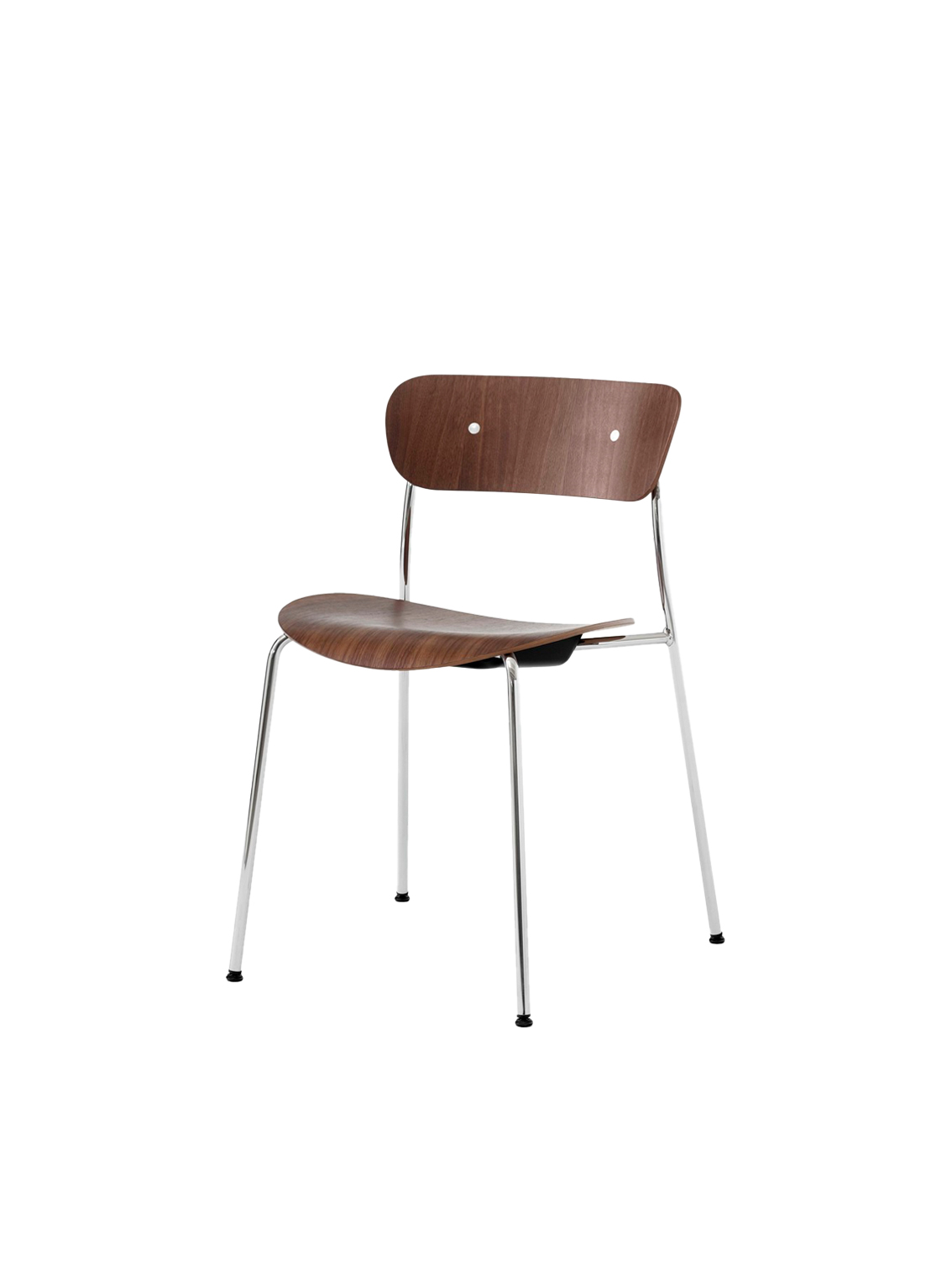 Pavilion Chair AV1, MTO, Chrome Base/Walnut – Wool
