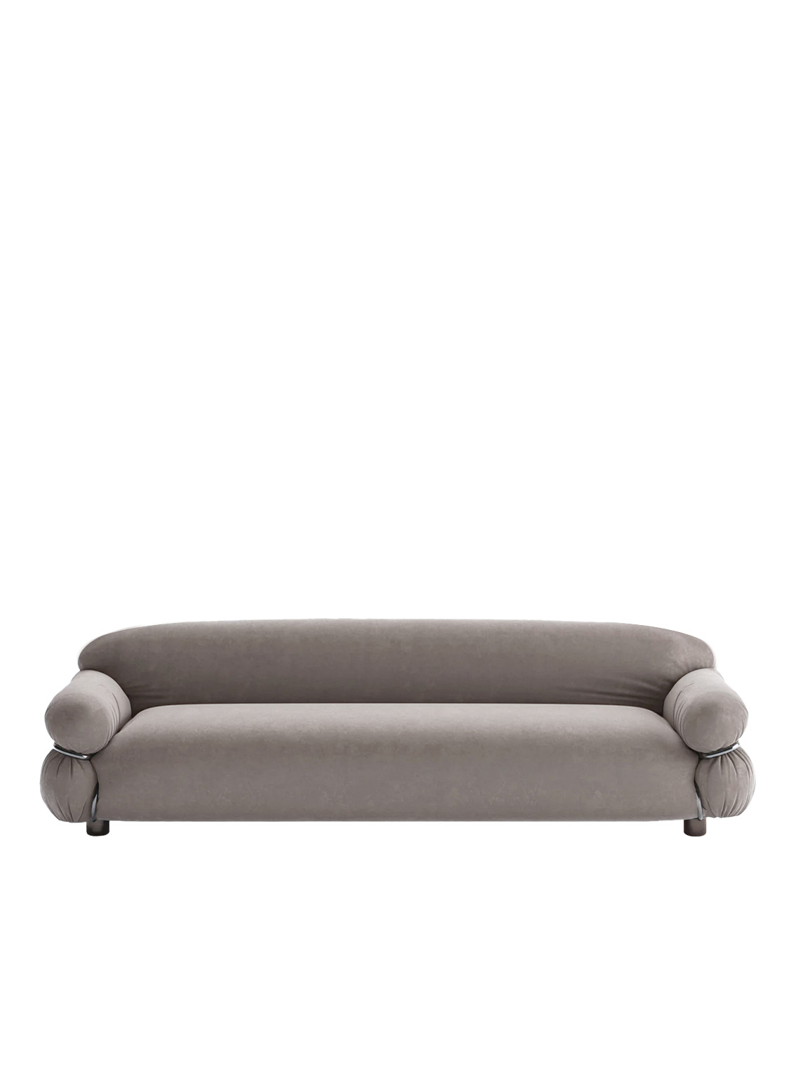 Sesann Sofa, 240cm, Chromed Metal Base, Bopha 02 – Wool