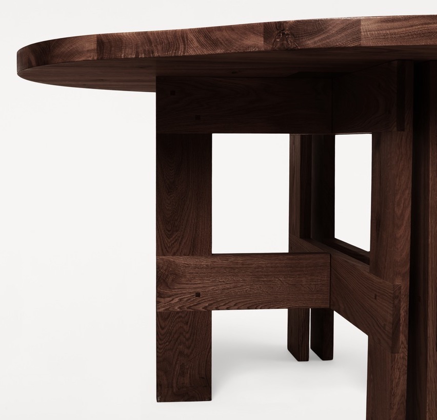 Farmhouse Trestle Table, Pond, Dark Oak – Wool