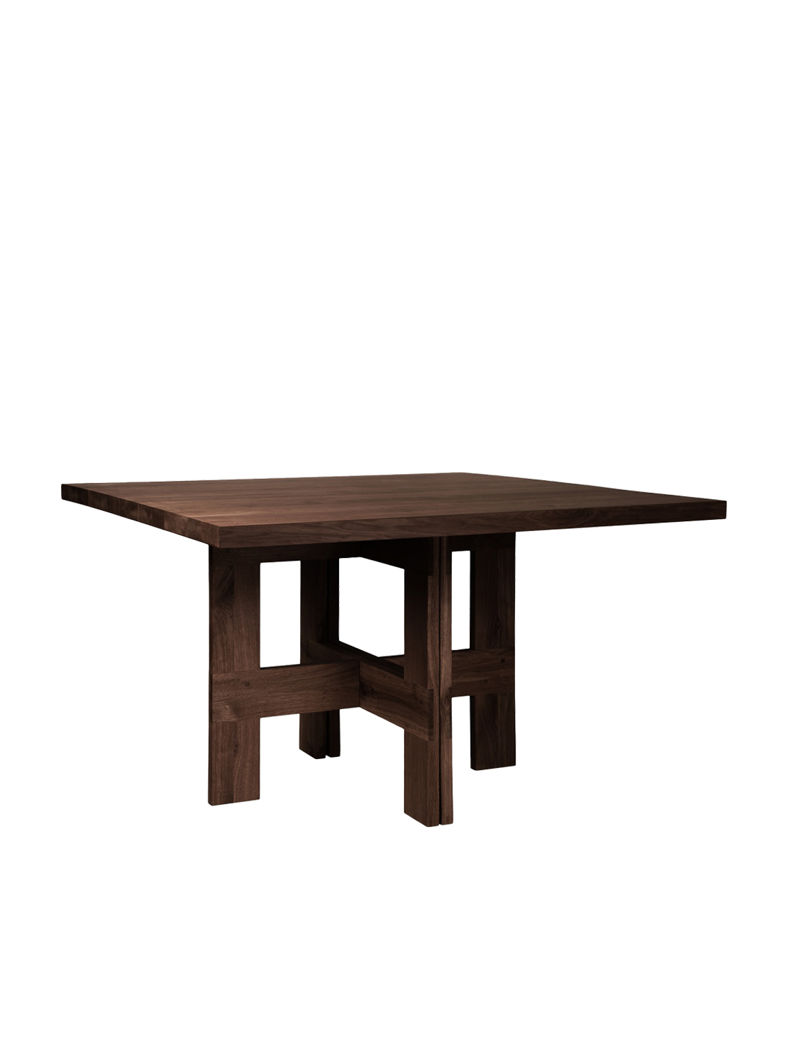 Farmhouse Trestle Table, Square, Dark Oak – Wool