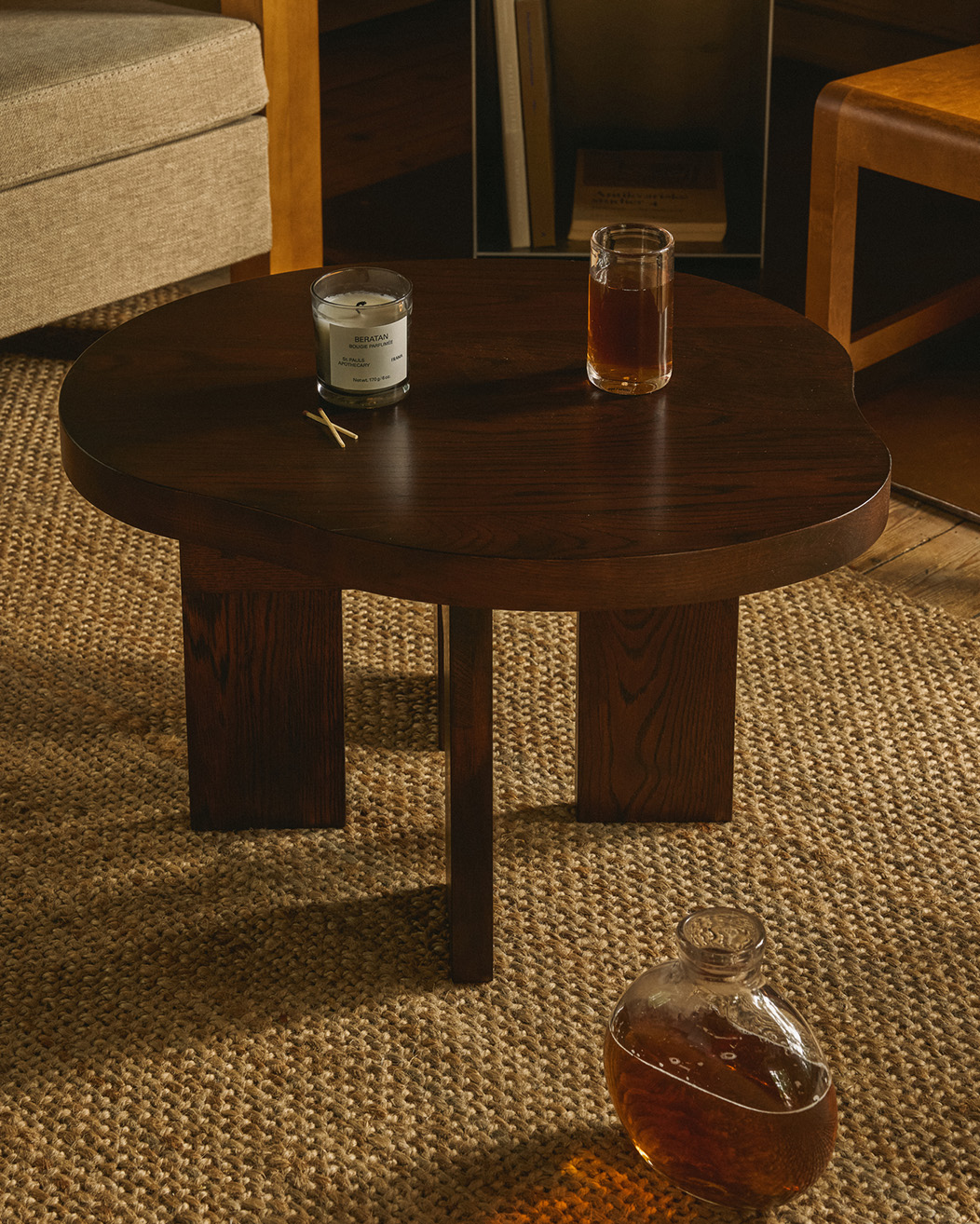 Farmhouse, Pond Side Table, Dark Oak – Wool