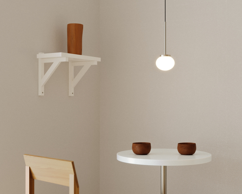 Ovoid Pendant Lamp, Single – Wool