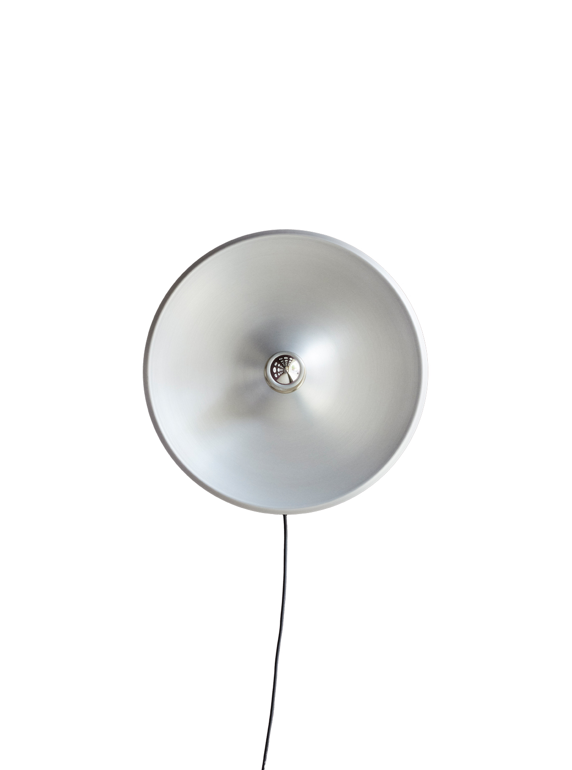 Model 262 Wall Lamp, Satinated Aluminum Finish – Wool