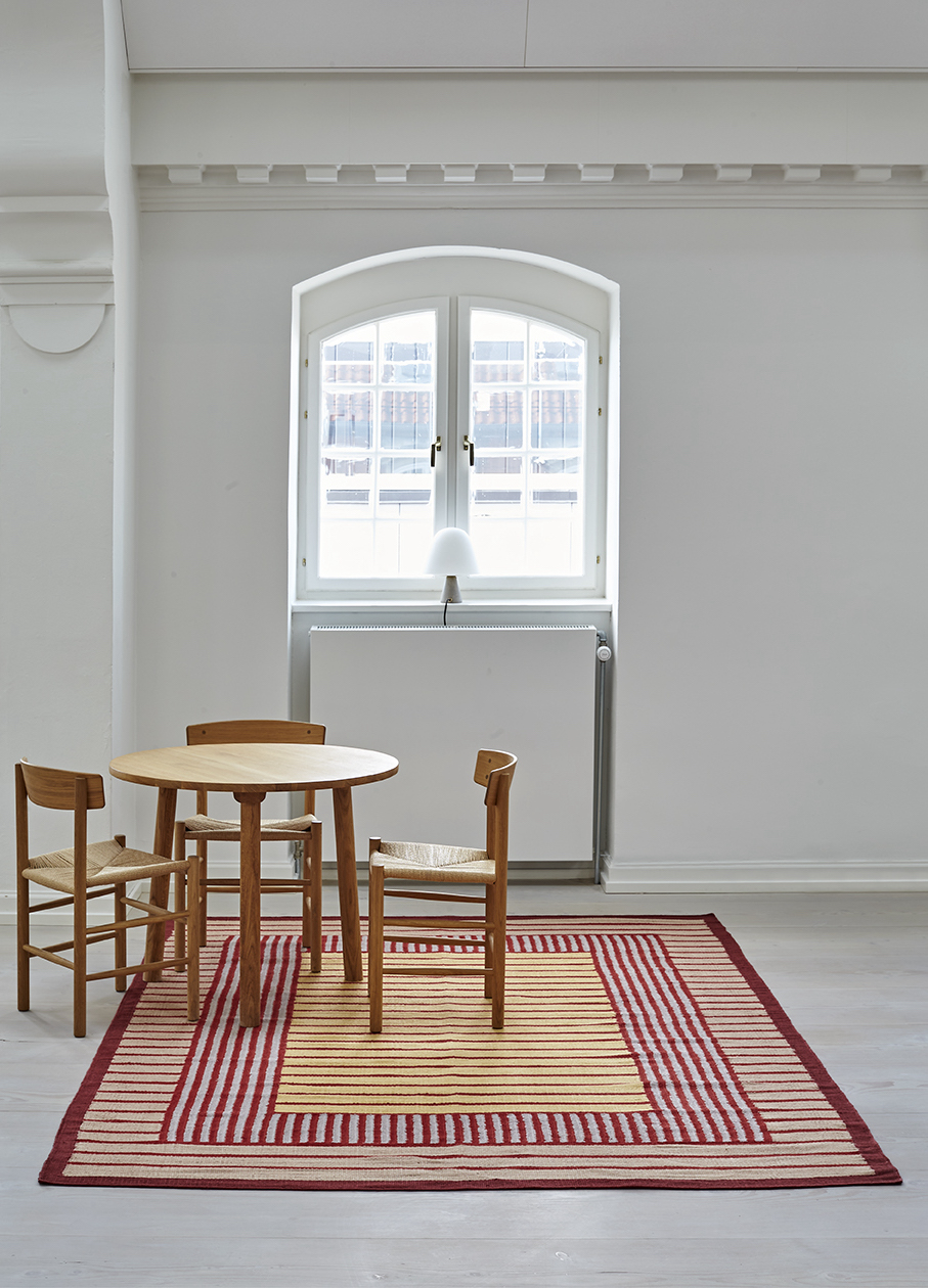 Hemp Rug, Red/Yellow, 250×350 cm – Wool