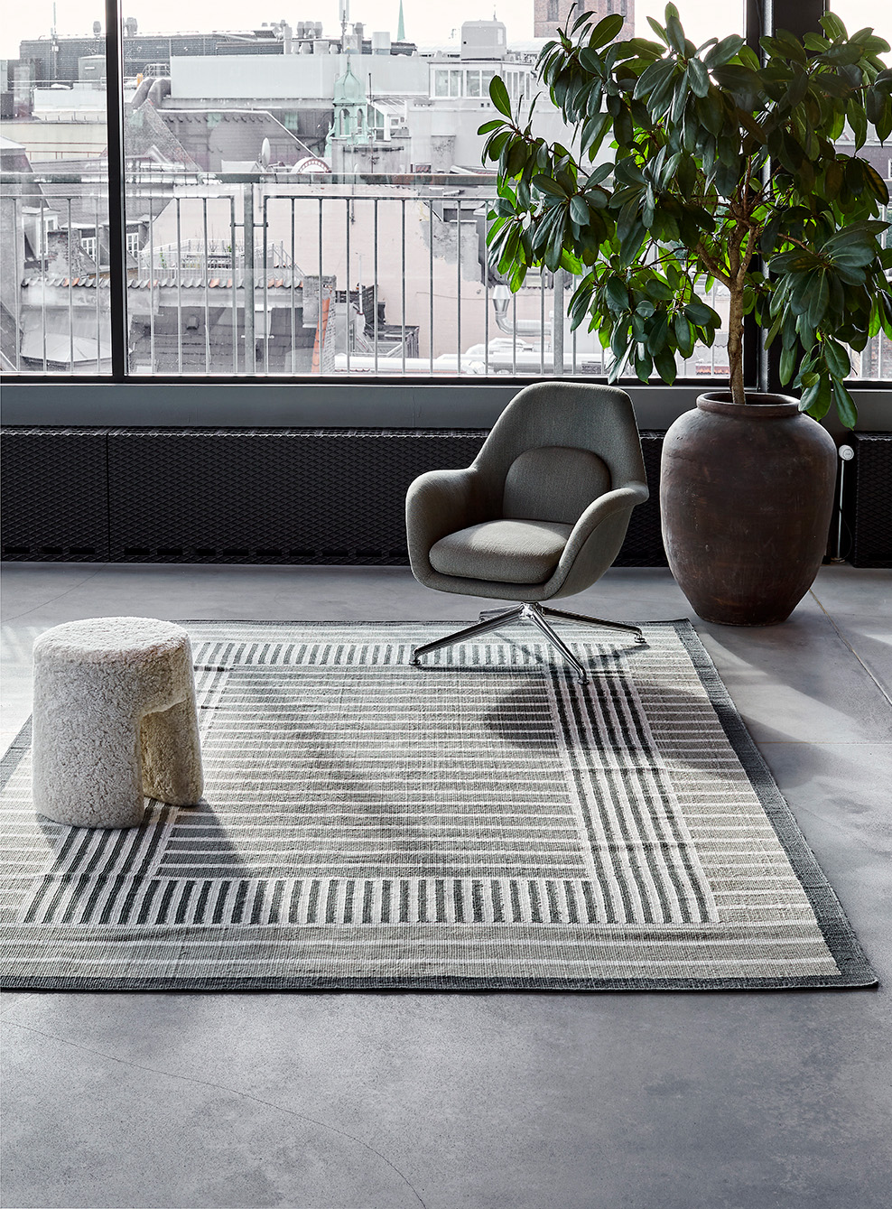 Hemp Rug, Grey – Wool