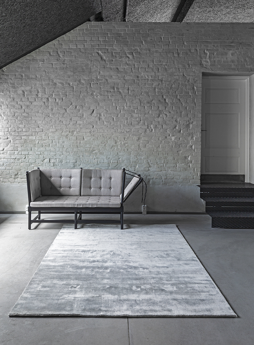 Earth Bamboo Rug, Concrete – Wool