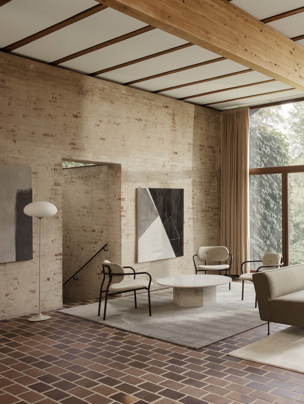 Epic Coffee Table, Ø110, Travertine – Wool