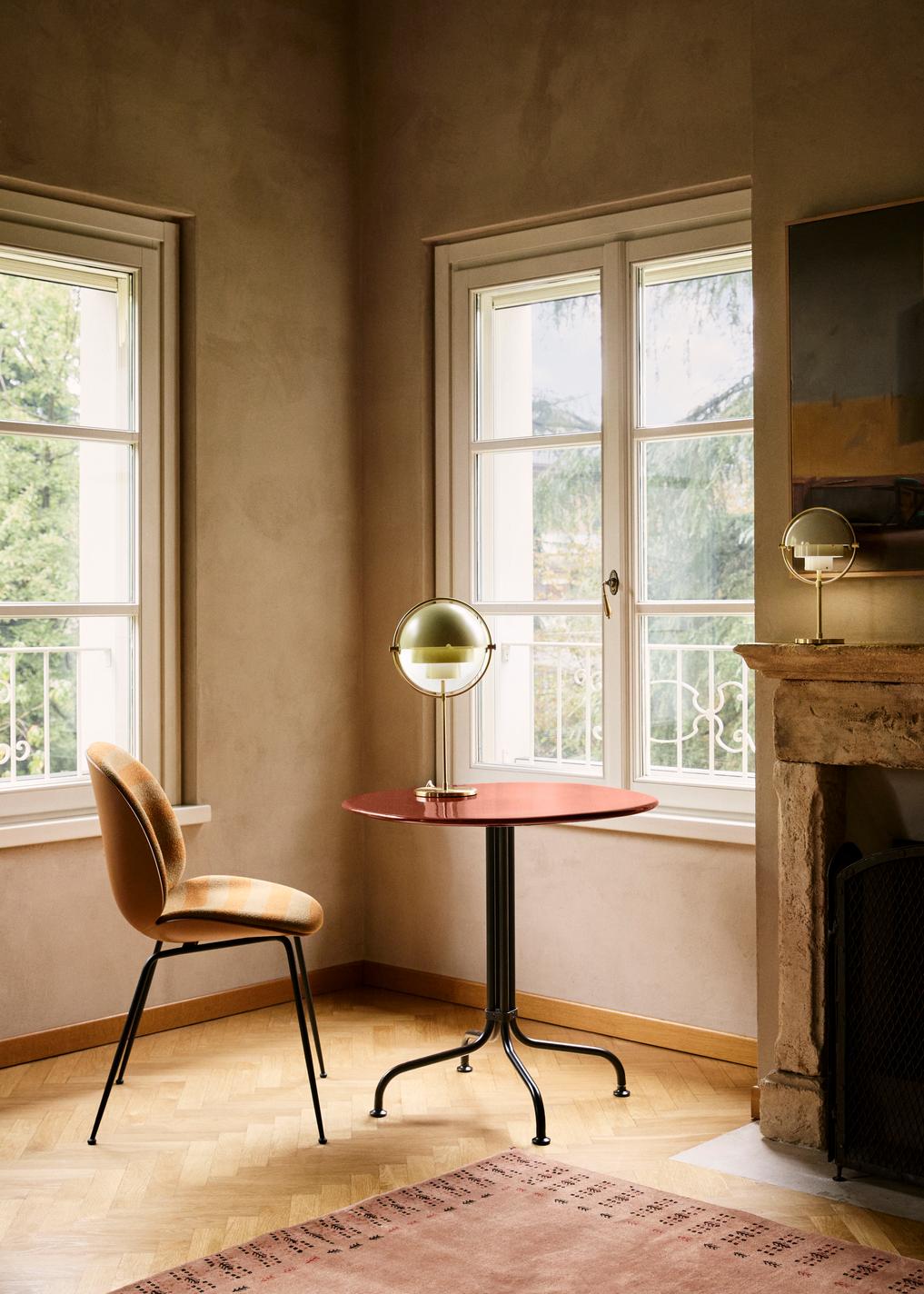 Multi-Lite Table Lamp, Brass Base – Wool