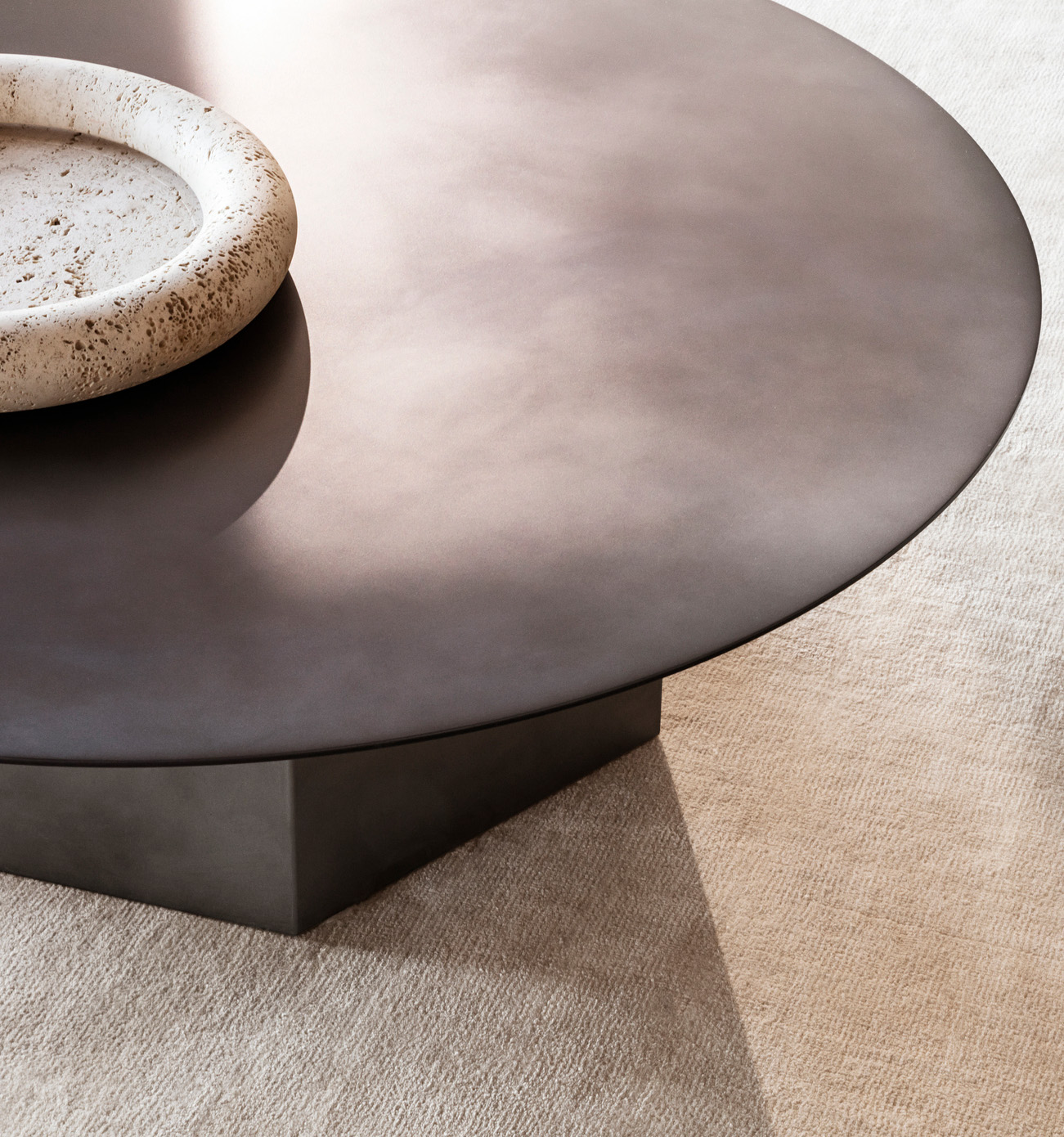 Epic Coffee Table, Ø110, Steel – Wool