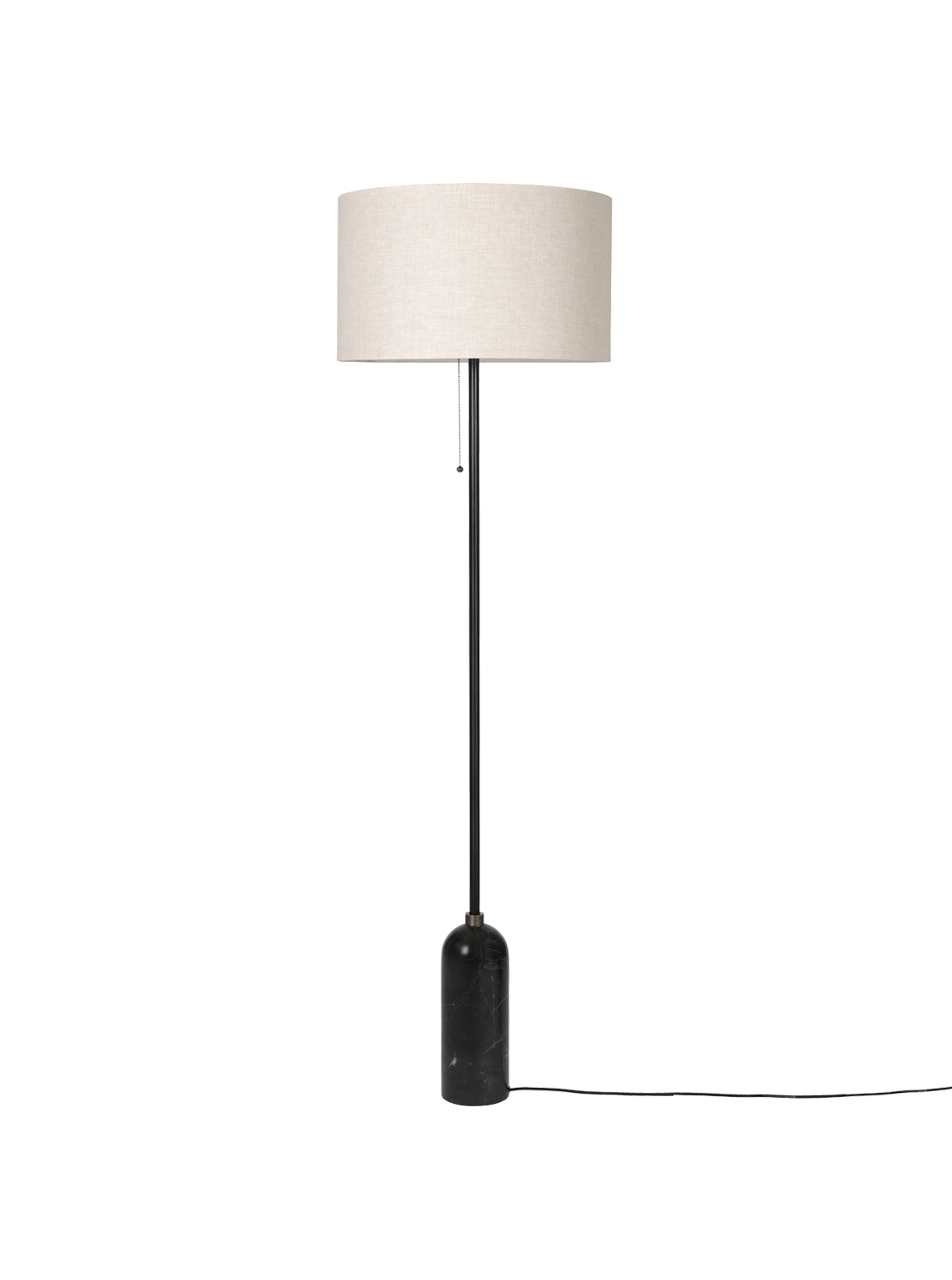 Gravity Floor Lamp, Black Marble Base – Wool