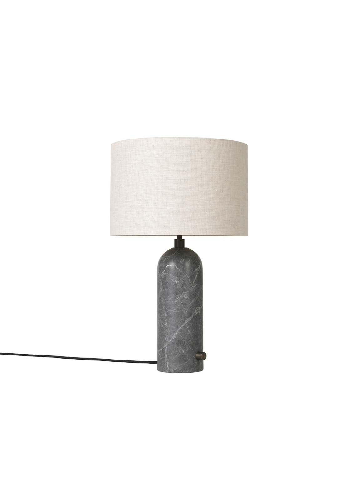 Gravity Table Lamp, Small, Grey Marble Base – Wool