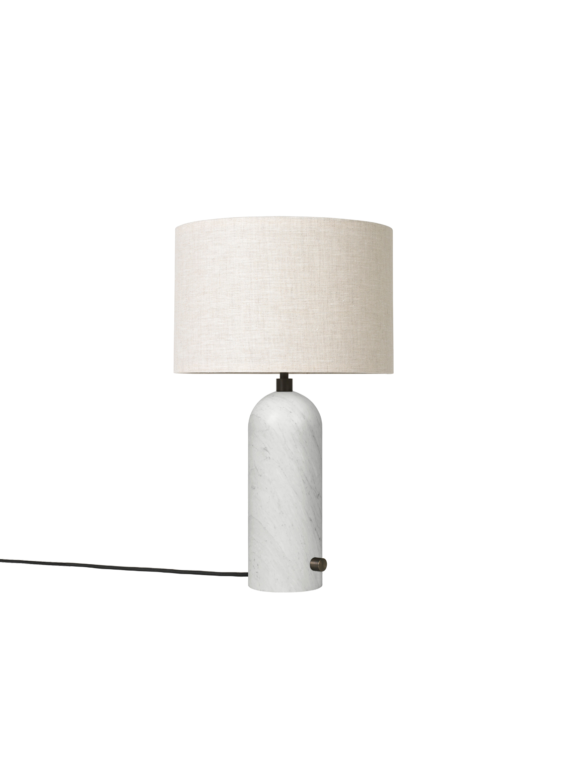 Gravity Table Lamp, Small, White Marble Base – Wool